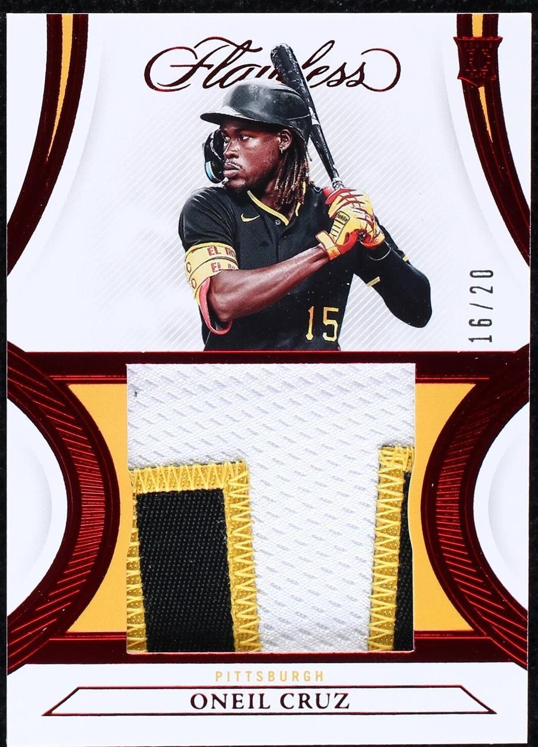 2022 Panini Flawless - Patches Oneil Cruz #P-OC Ruby /20 (MEM, RC) for ...