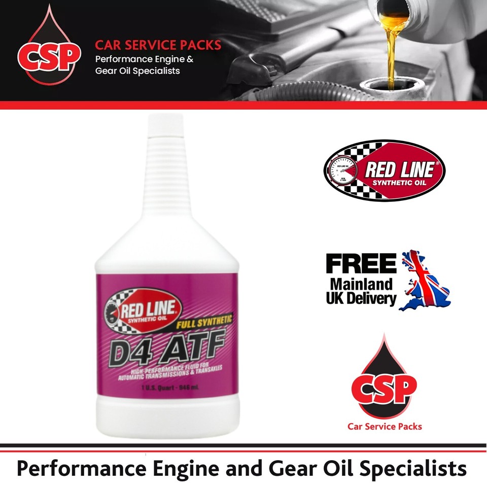 Red Line D4 ATF Automatic Transmission Fluid. D4 Automatic Gear Oil ...