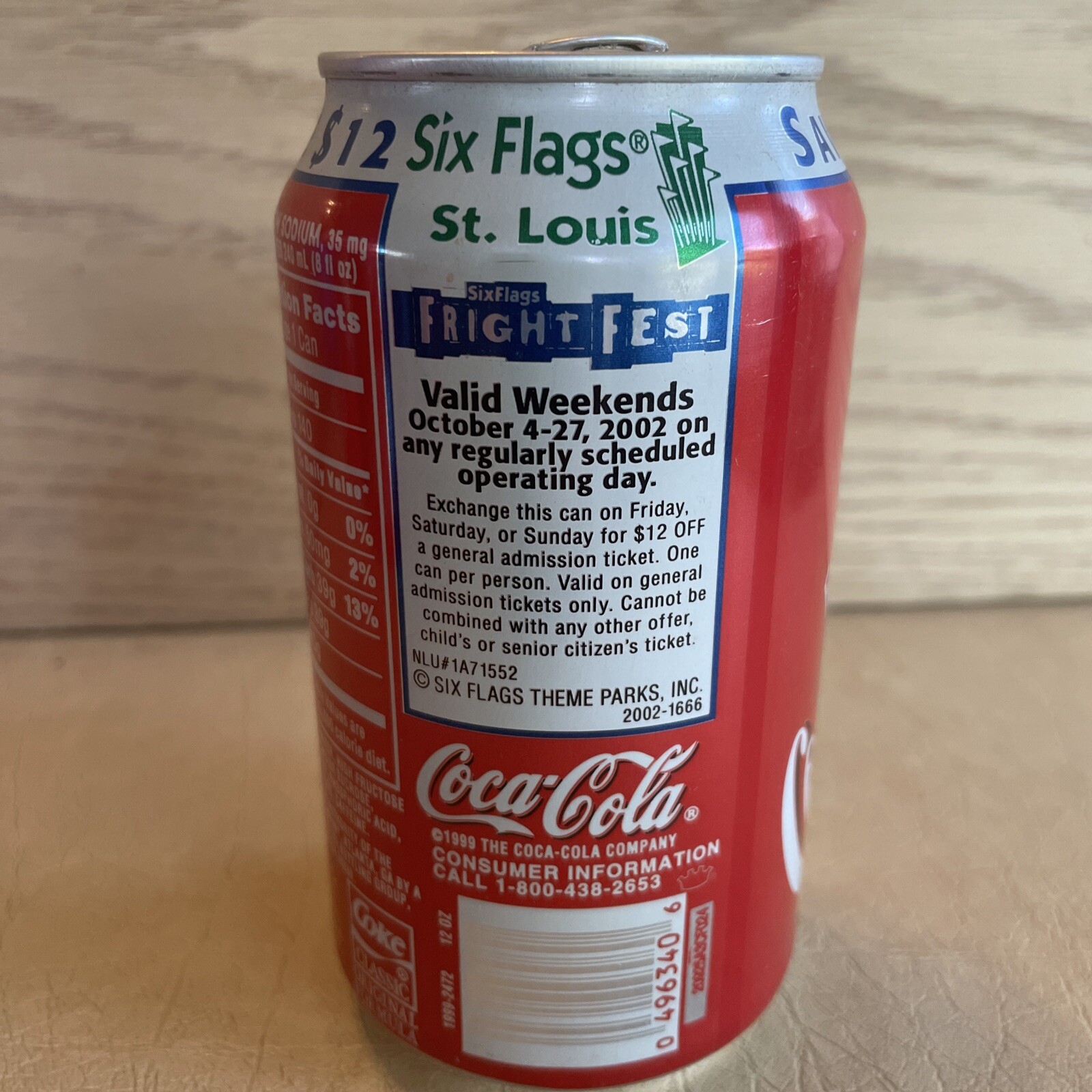 2002 Coke Coca-Cola Six Flags St Louis Fright Fest October 4-27 PT Alum ...