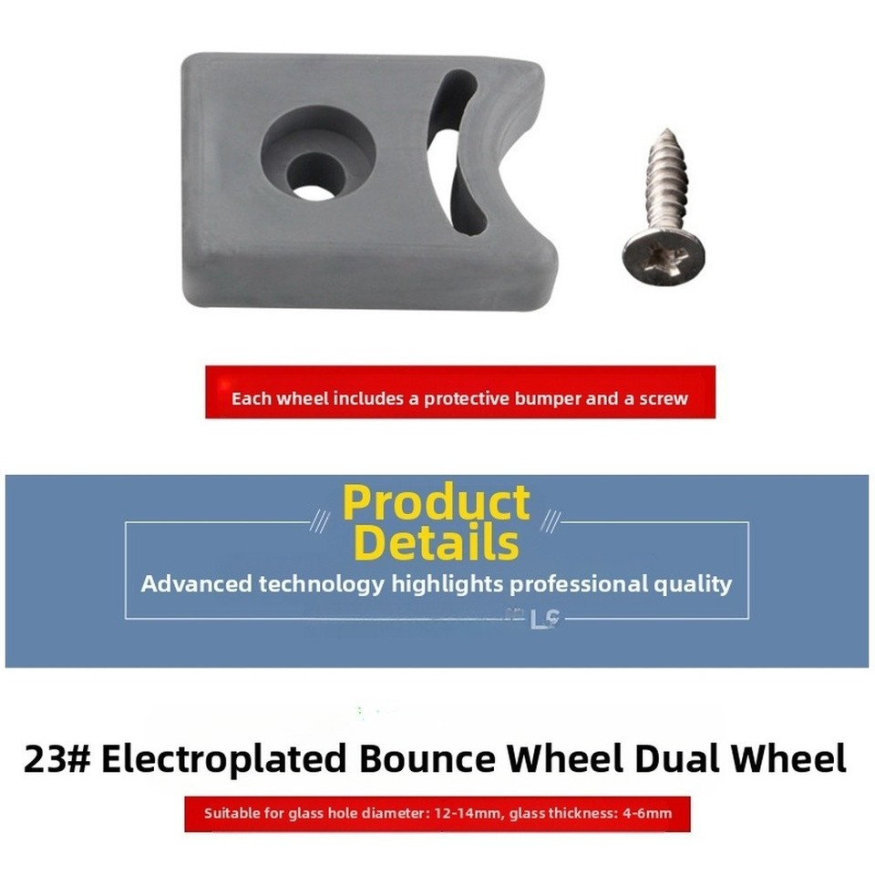 Shower Door Roller Silent Operation Dual-track Support For Shower Room ...