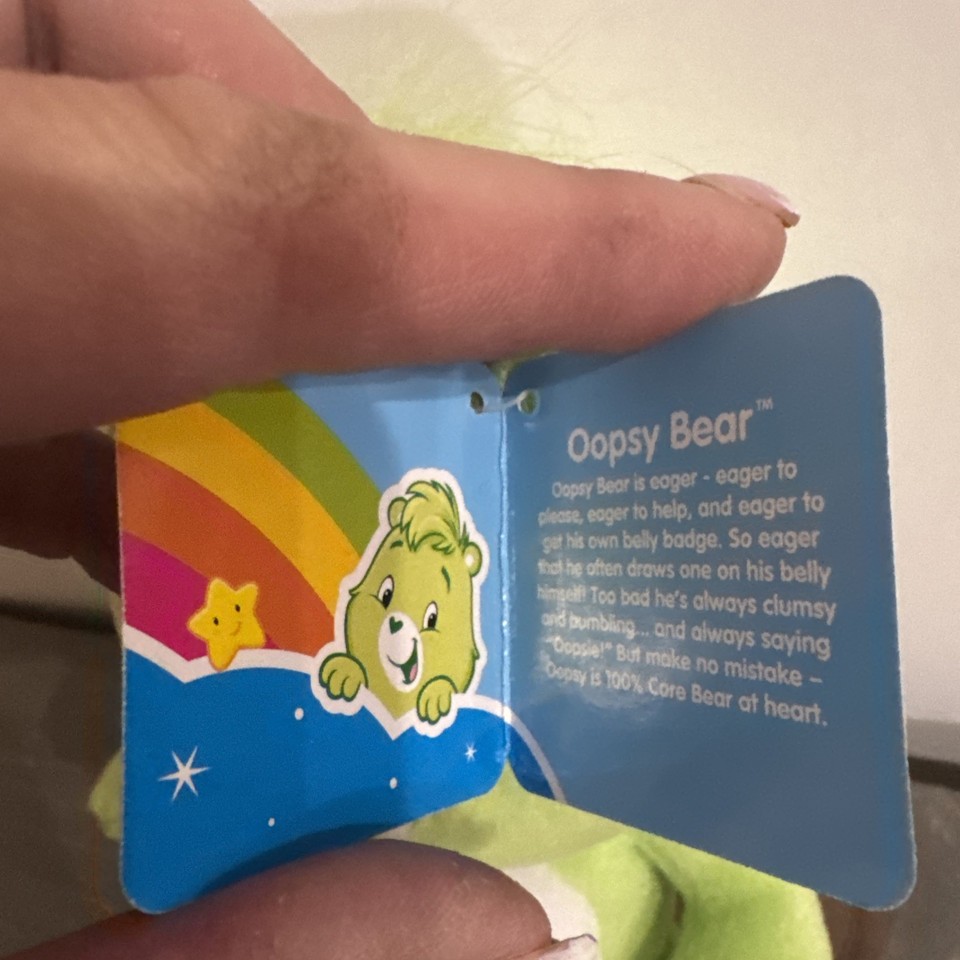 Care Bears Oopsy 2007 Small Plush Green Bear with Shooting Star 8" With Tag | eBay