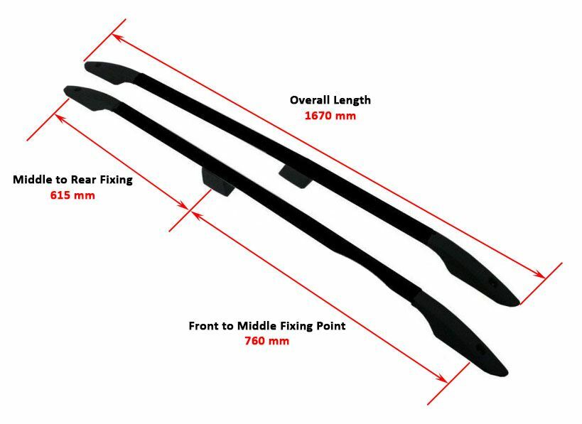 Roof Rails + Cross Bars + Load Stops To Fit Volkswagen Caddy 2010 ...