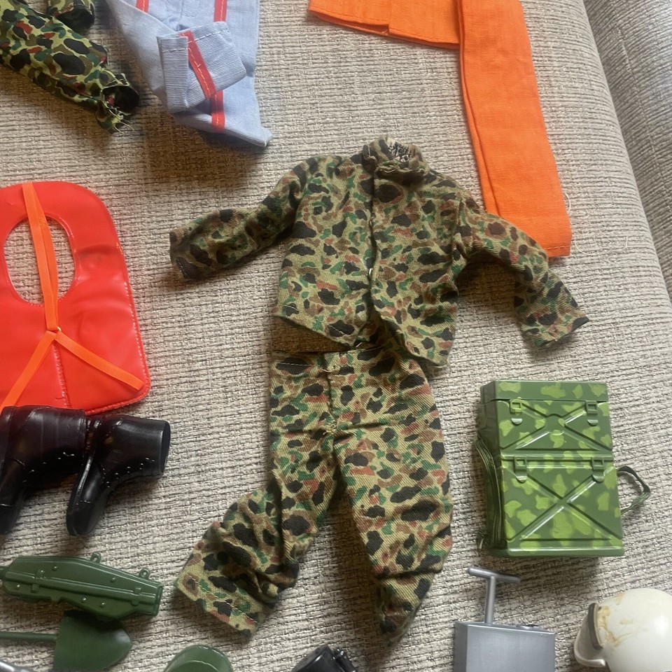 1964 GI Joe 12” Figure, Large Lot With Clothes, Accessories, & Wood ...