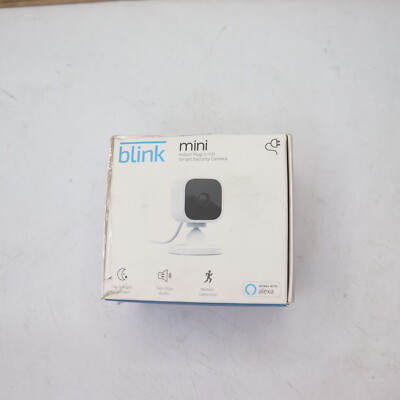 Blink Mini Compact Indoor Plug-In Smart Security Camera 1080p HD Video ...