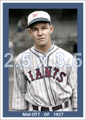 Mel Ott - 1927 New York Giants - choose a size - colorized print | eBay
