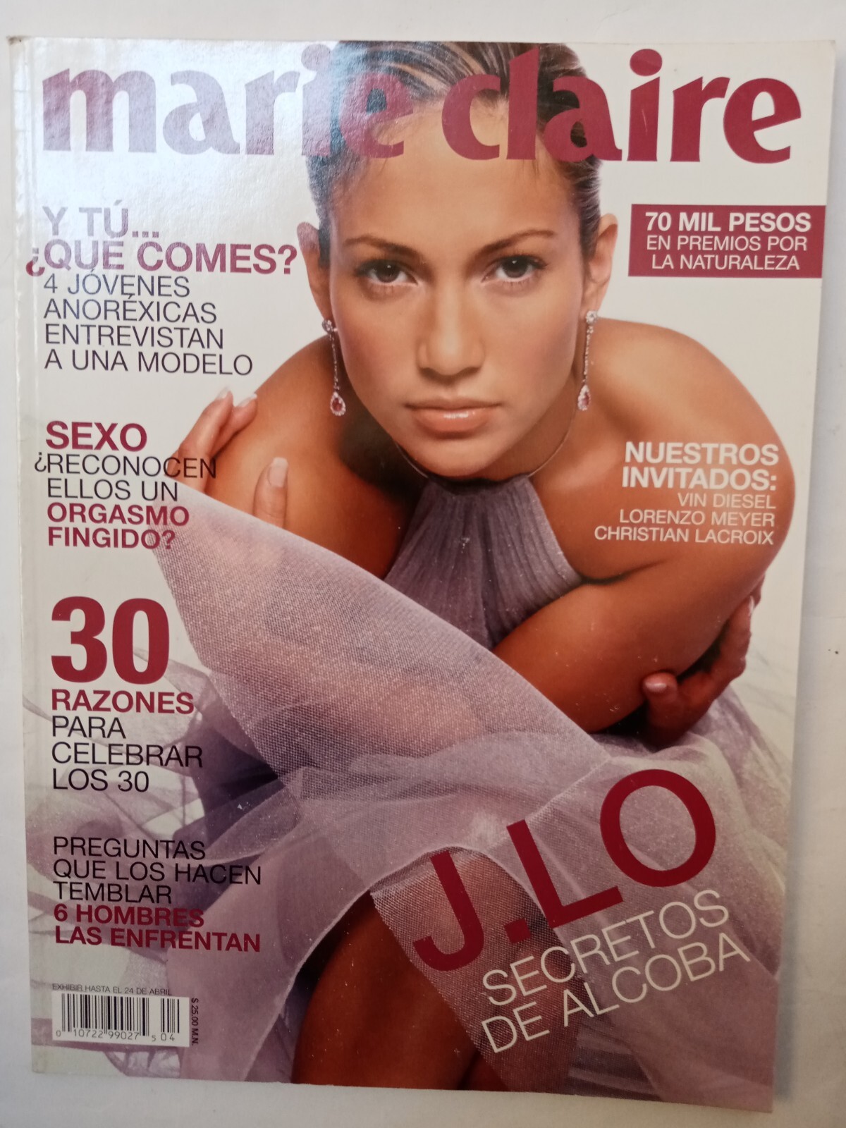 JENNIFER LOPEZ MARIE CLAIRE MEXICAN MAGAZINE MEXICO SPANISH APRIL 2003 ...
