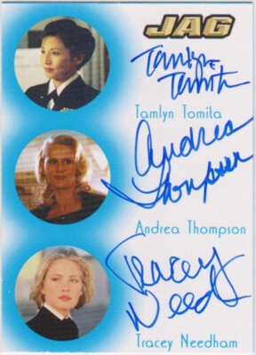 2006 JAG TAMLYN TOMITA ANDREA THOMPSON TRACEY NEEDHAM JC5 AUTOGRAPH ...