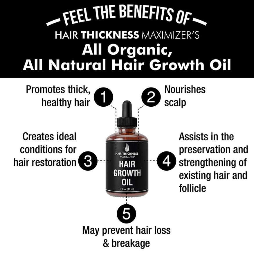 Organic Natural Oil For Hair Growth by Hair Thickness Maximizer Stop ...