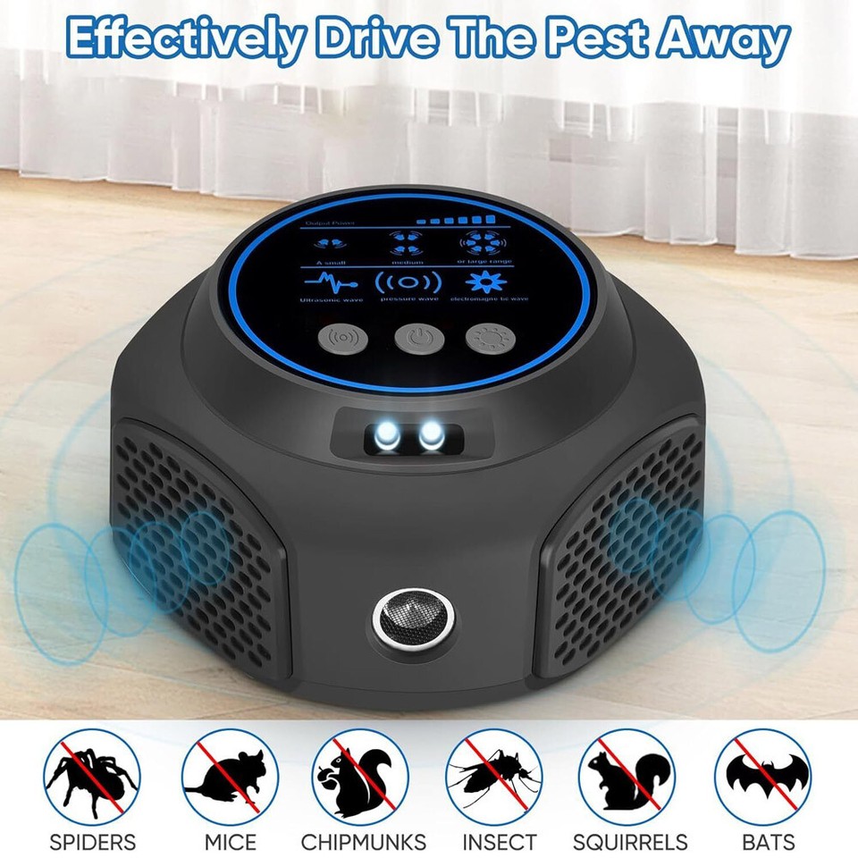 Ultrasonic Pest Repeller Control Electronic Repellent Mice Rat Fly ...