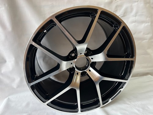 1pc Front 19" SLS AMG STYLE STAGGERED WHEELS 5X112 BLACK RIMS FITS ...