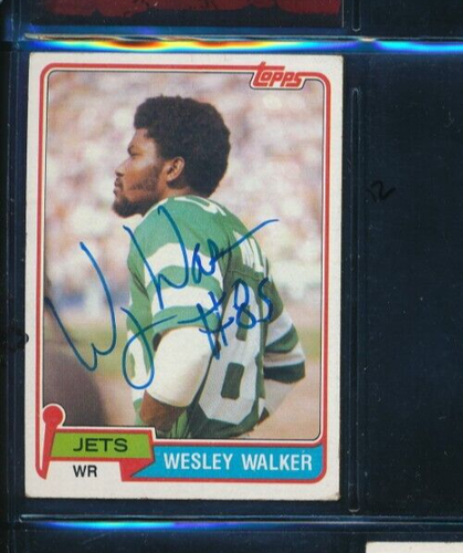 1981 Topps #118 Wesley Walker New York Jets Signed Autograph (BE131 ...