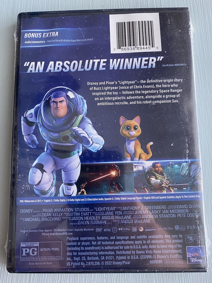 NEW SEALED Lightyear (DVD, 2022, Disney/Pixar) 786936894455 | eBay