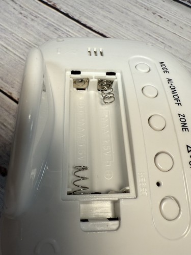 Cordless Atomic Digital Alarm Clock with Blue Backlit LCD Display | eBay