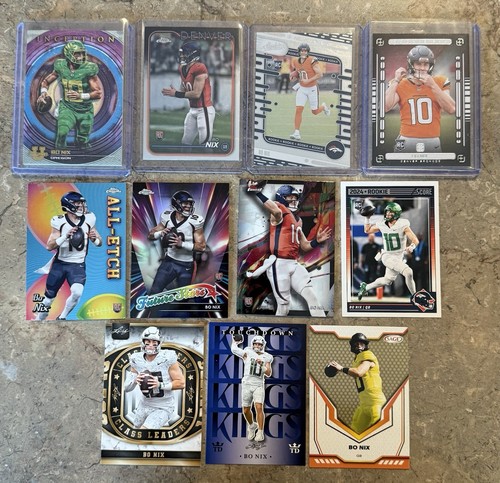 2024 Panini Photogenic Bo Nix Rookie Pix Chrome Inception Absolute (11 ...