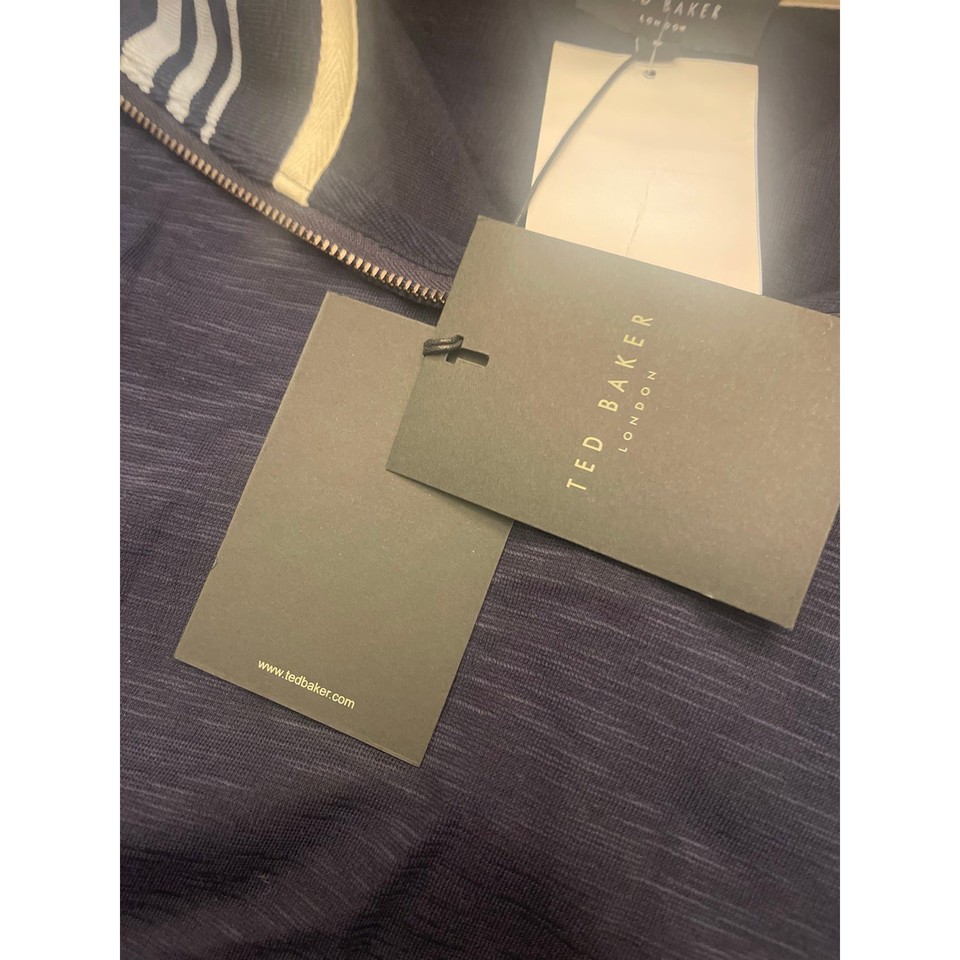 Ted Baker Blue Funnel Neck 1/4 Zip Navy Pullover, A63 | eBay