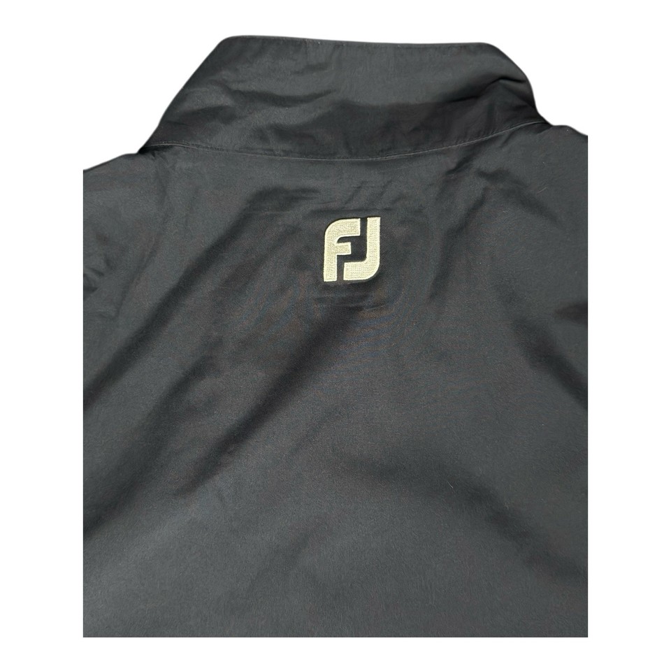 Dryjoys By Footjoy Rain Jacket Windbreaker Black Golf Full Zip Men’s XL ...