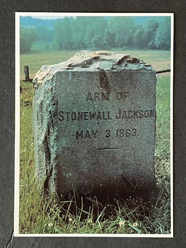 AMERICAN CIVIL WAR * POSTCARD * STONEWALL JACKSON'S ARM * Burial Site ...