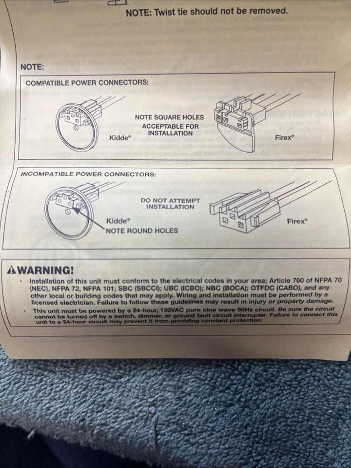 NEW Hardwire Connector First Alert BRK ADK Smoke Alarm Adapter Plug ...
