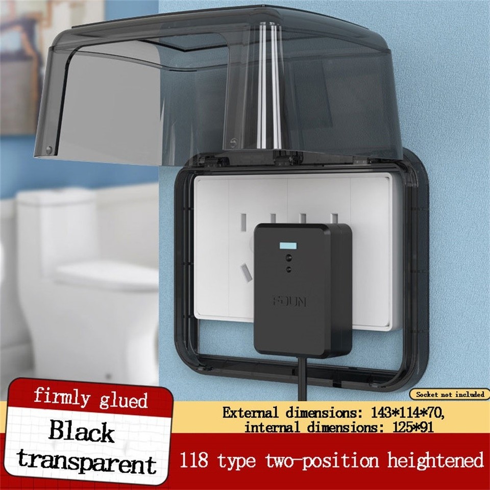 Sealed Lid Bathroom Socket Protection 118 Waterproof Cover Peel-and ...