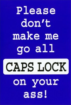 CAPS LOCK Funny Birthday Card - Greeting Card by Nobleworks | eBay