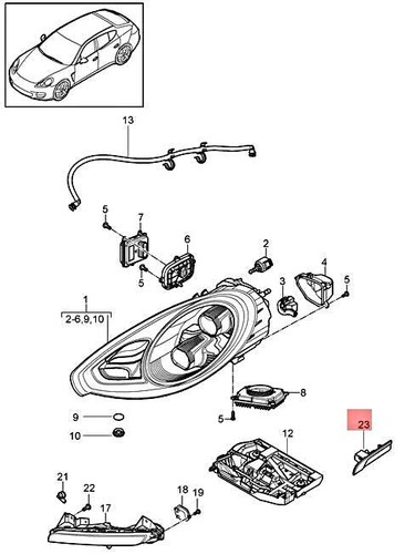Genuine PORSCHE Panamera 2014-2016 Turn Signal Repeater Right ...