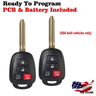 2 For 2013 2014 2015 2016 2017 2018 Toyota RAV4 Remote Car Keyless ...
