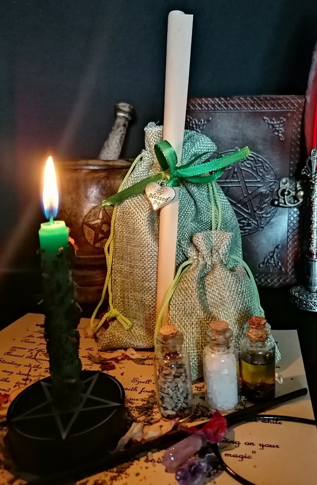 Health and Healing Spell Kit Ritual Magic Witchcraft Wicca Pagan Green ...