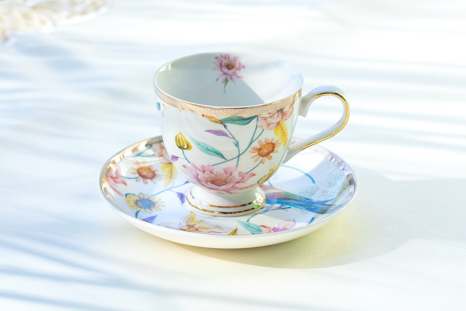 Grace Teaware Spring Flowers with Hummingbird Fine Porcelain Tea Set | eBay
