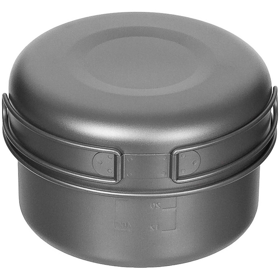 FOX OUTDOOR - Bushcraft Outdoor Hiking TITANIUM Extra Light Mess Kit 5 ...