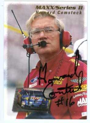 Howard Comstock autographed Trading Card (Auto Racing) 1995 Maxx Series ...