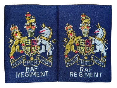 RAF WARRANT OFFICER RAF REGIMENT, EMBROIDERED RANK SLIDES, PAIR, RAF ...