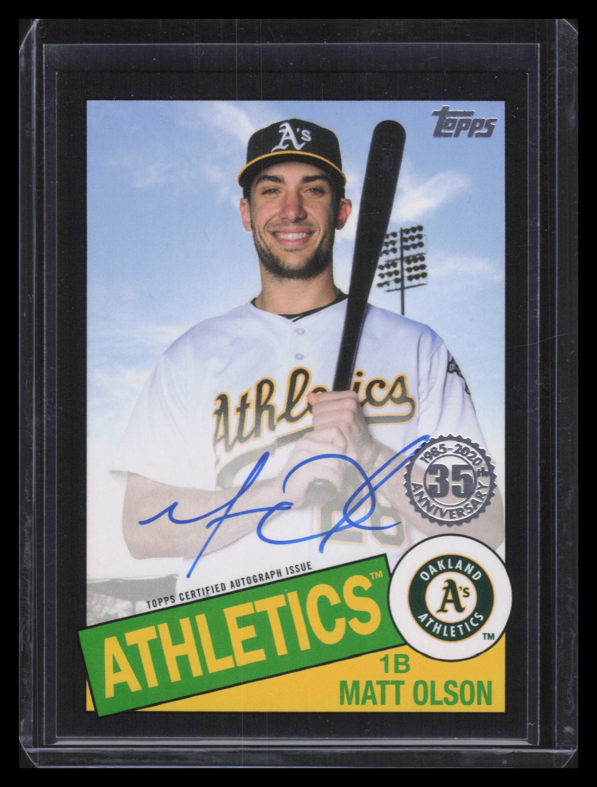 2020 Topps Update '85 Topps Autographs Black 85amo Matt Olson Auto 47/ ...