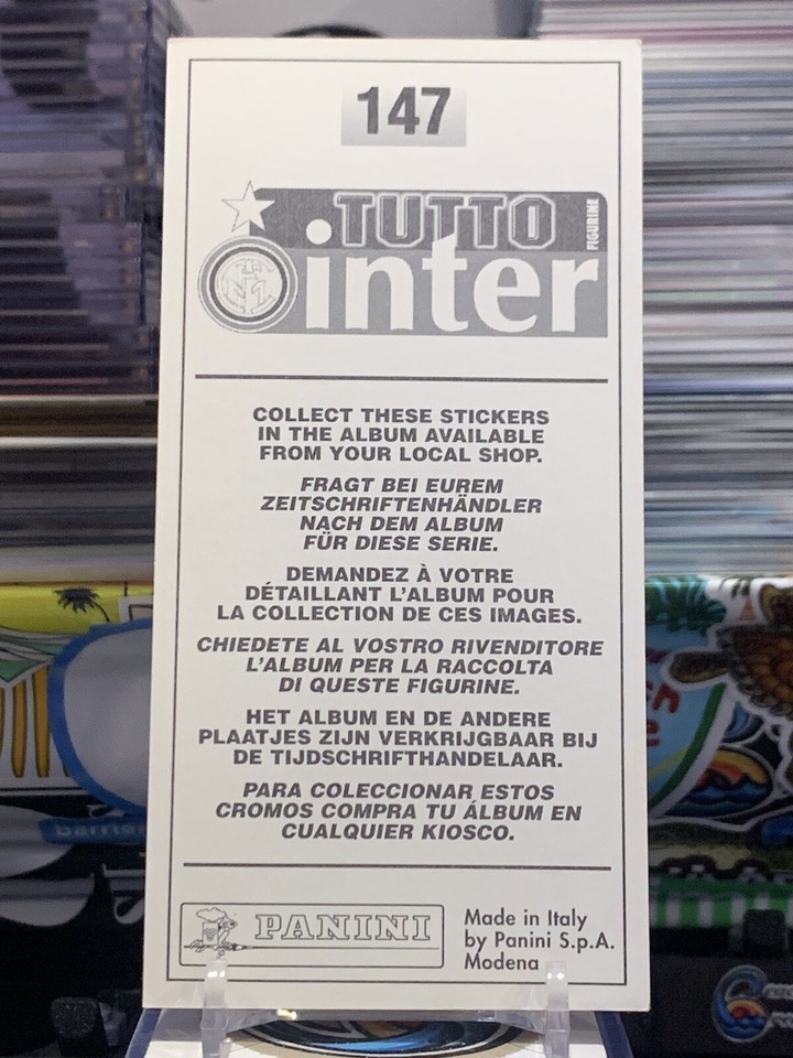 1997-98 Panini Tutto Inter Italy #147 Rare Sticker And Tab JB 6V | eBay