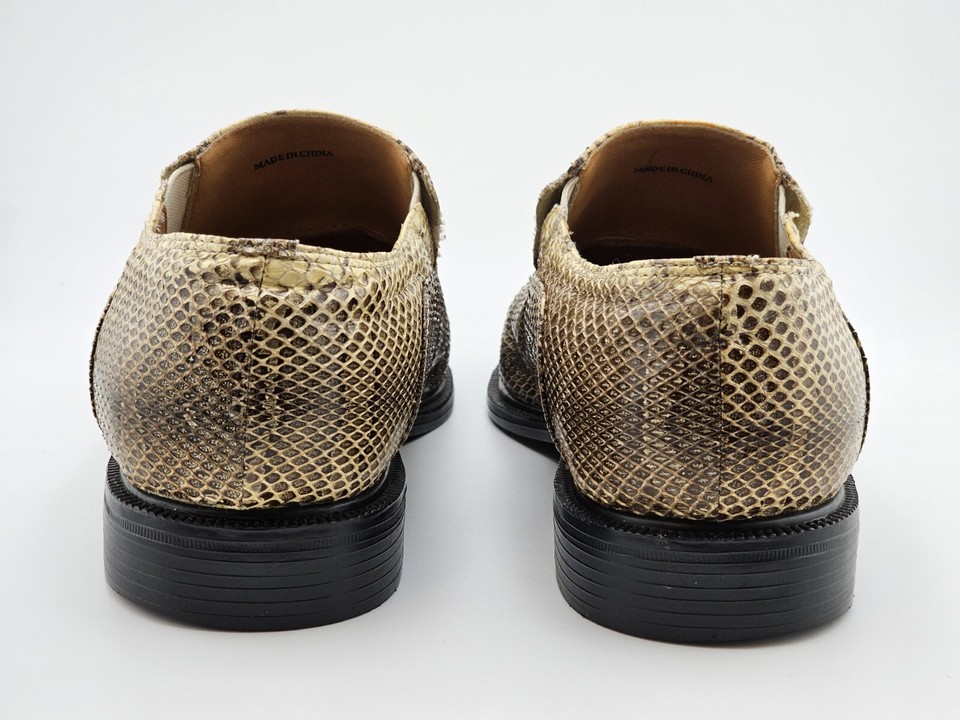 Genuine Python Snake Skin Shoes Giorgio Brutini Slip-On Dress Loafers ...
