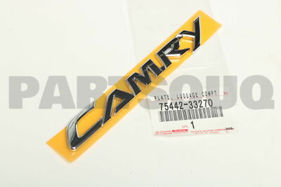 7544233270 Genuine Toyota PLATE, LUGGAGE COMPARTMENT DOOR NAME, NO.2 ...