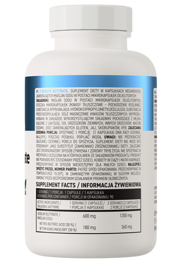 OSTROVIT SODIUM BUTYRATE 90 CAPSULES 600mg Butyric acid vege | eBay