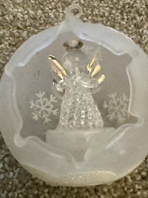 Hand Blown, Hand Painted LED Color Changing Christmas Ornament NIB ...