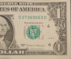$1 Dollar Bill Fancy Serial Number Radar Palindromic 07 360 063 Rare | eBay