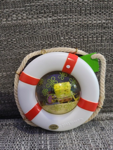Spongebob Bikini Bottom Life Preserver Christmas Ornament Carlton 2002 ...