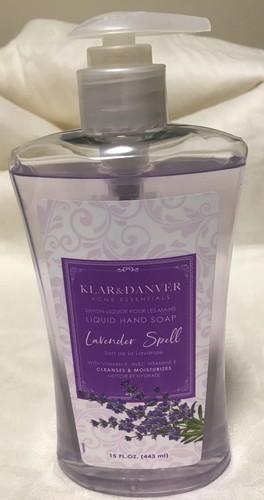 Klar & Danver Lavender Spell Liquid Hand Soap 15 Oz Pump Bottles X3 for ...