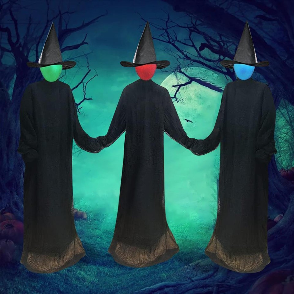 Halloween Witches with Colorful String Light Halloween Decoration Sel ...