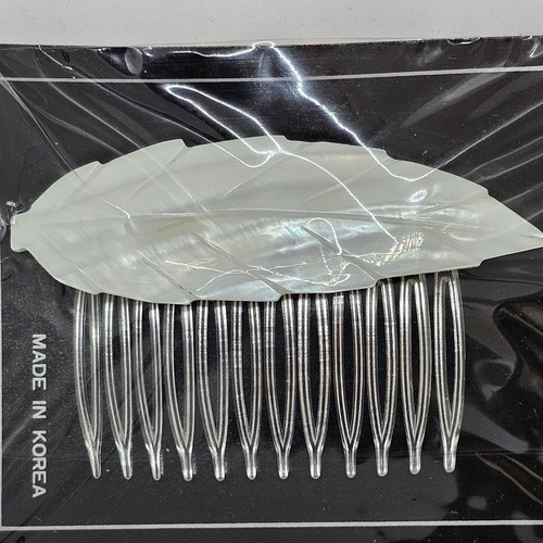 Carved White MOP Mother of Pearl Shell Hair Comb Leaf NEW | eBay