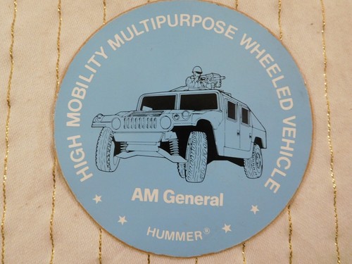 RARE! 3 Vintage 1983 Early HMMWV AM General Hummer Round Stickers | eBay
