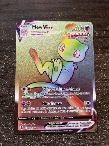 MEW VMAX RAINBOW - POKÉMON 268/264 EB08 POING DE FUSION NEUF FR | eBay