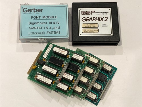 Lot of 6 - GSP GERBER SCIENTIFIC GRAPHIX 2, SIGNMAKER 3 & 4 FONT ...