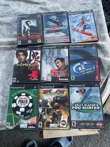 LOT OF 9 PS2 Games Playstation max rayne tekken poker untamed ct3 ...