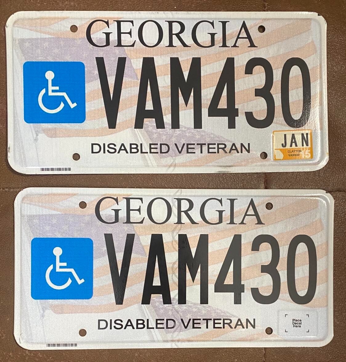 Georgia Veteran License Plates