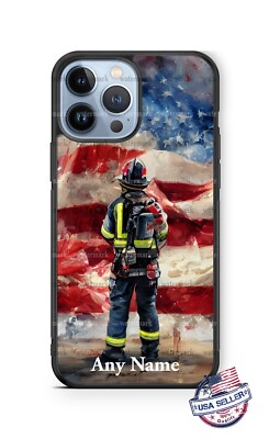 Firefighter First Responder American Flag Phone Case For iPhone Samsung ...