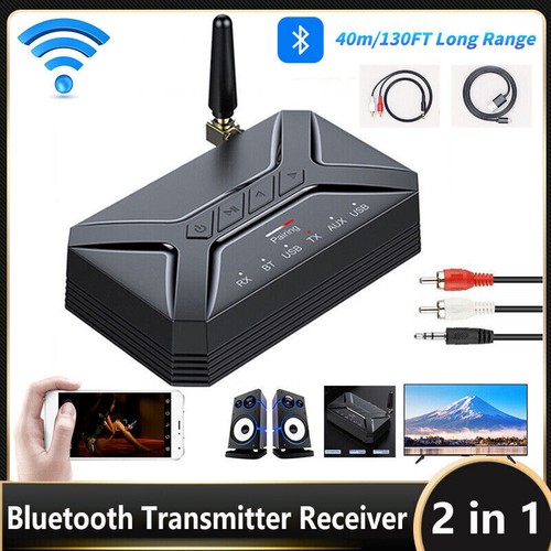 Long Range Bluetooth 5.0 Transmitter Receiver TV Home Car Stereo Audio ...