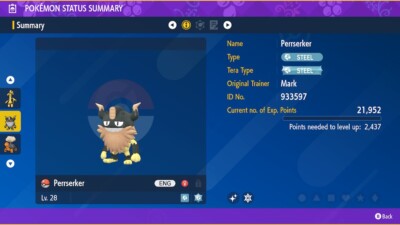 PERRSERKER Max IV/EVs Hidden Ability Pokémon Scarlet & Violet Same day ...